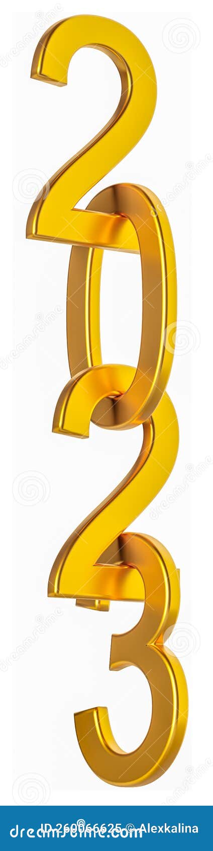 New Year Holiday Concept. Gold Number 2023 Stock Illustration ...