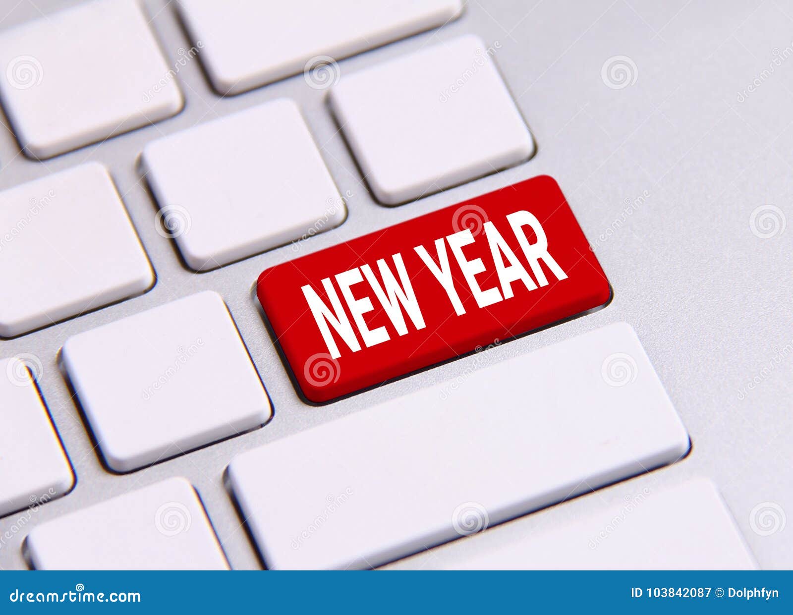 New Year Icon on the Keyboard. Stock Image - Image of button, keyboard ...
