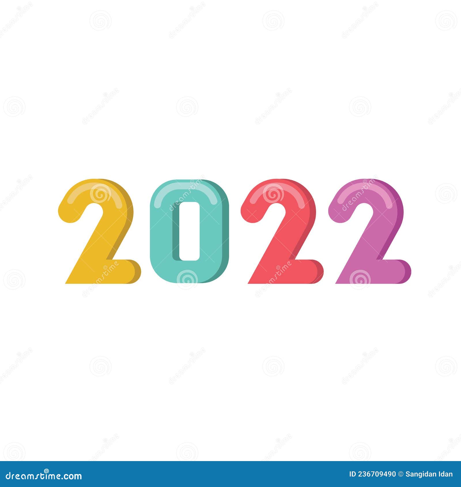 2022 New Year Icon Vector Illustration Design Stock Vector ...