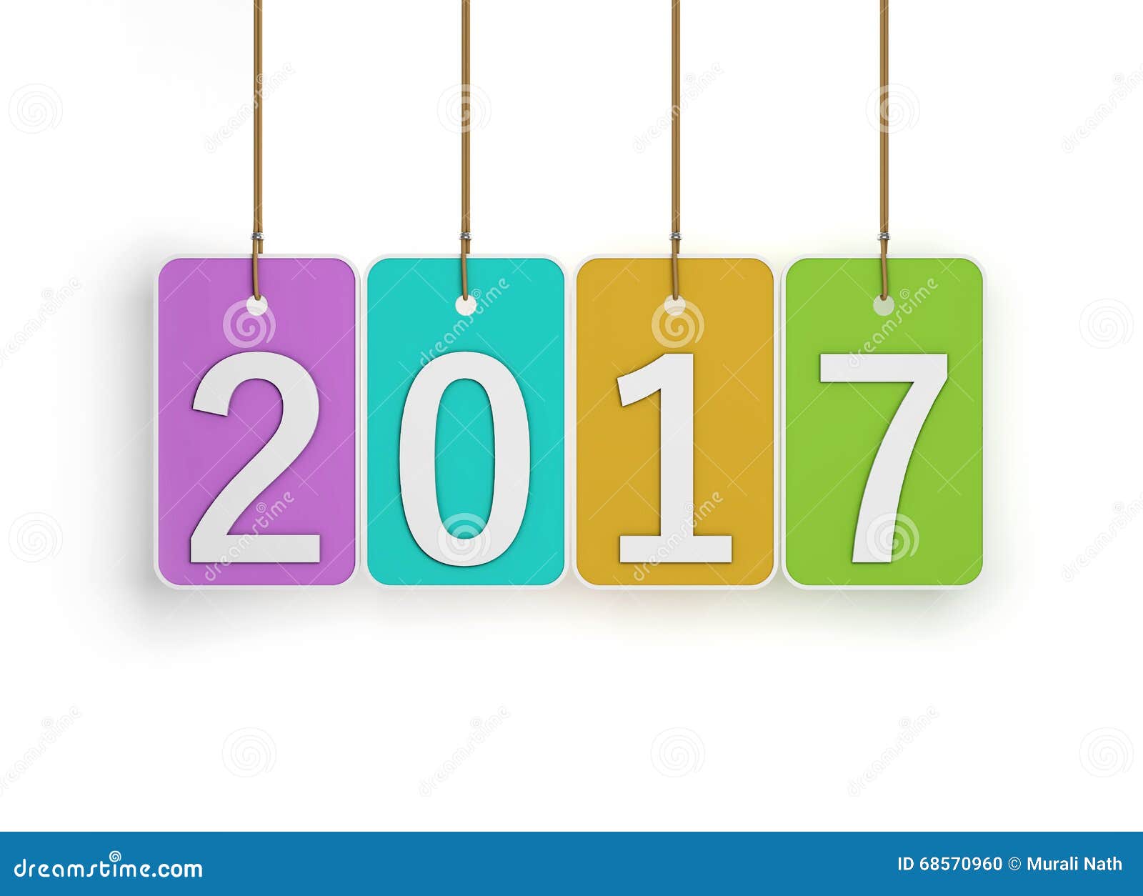 New Year 2017 stock illustration. Illustration of render - 68570960