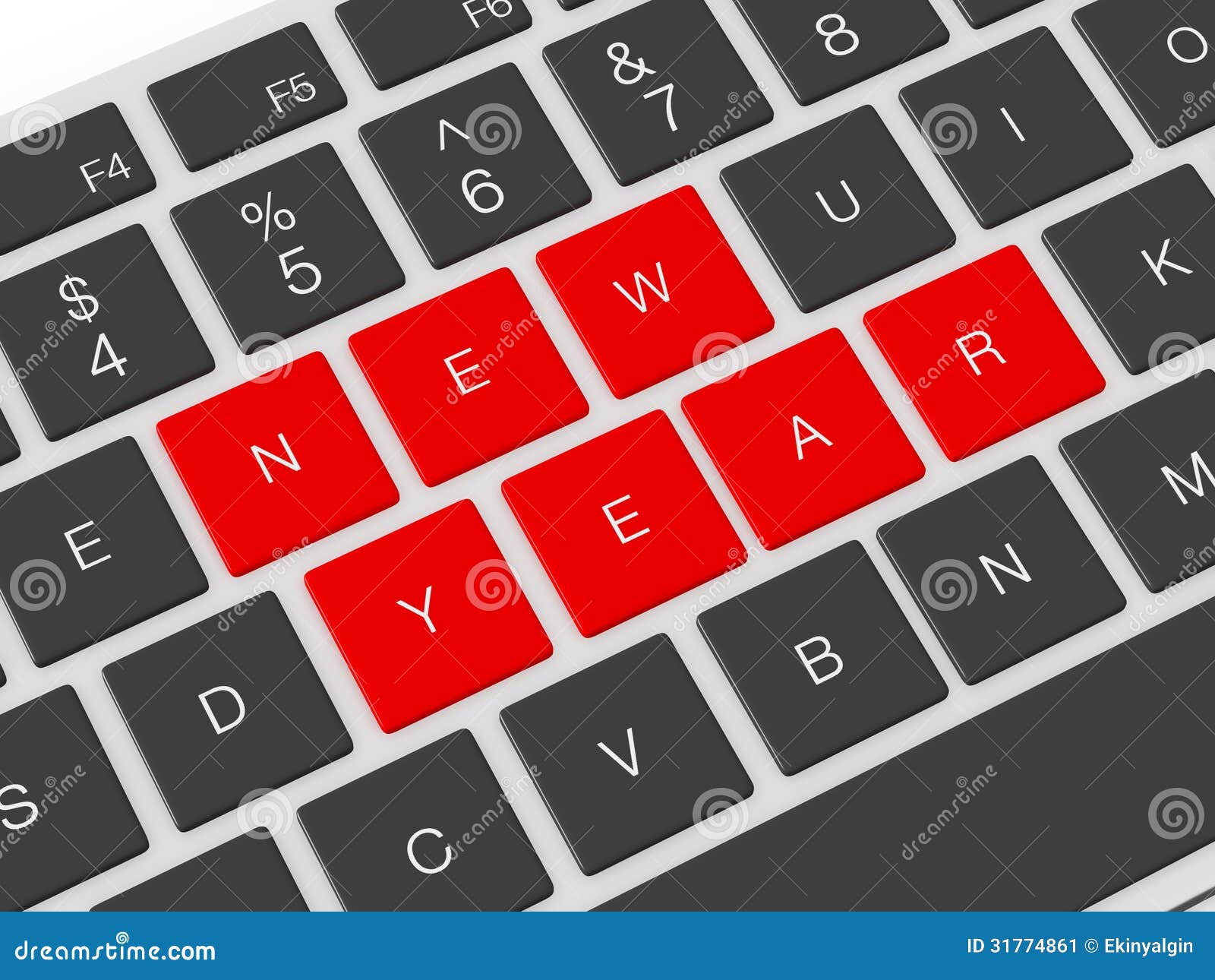 New Year Keys stock illustration. Illustration of backspace - 31774861