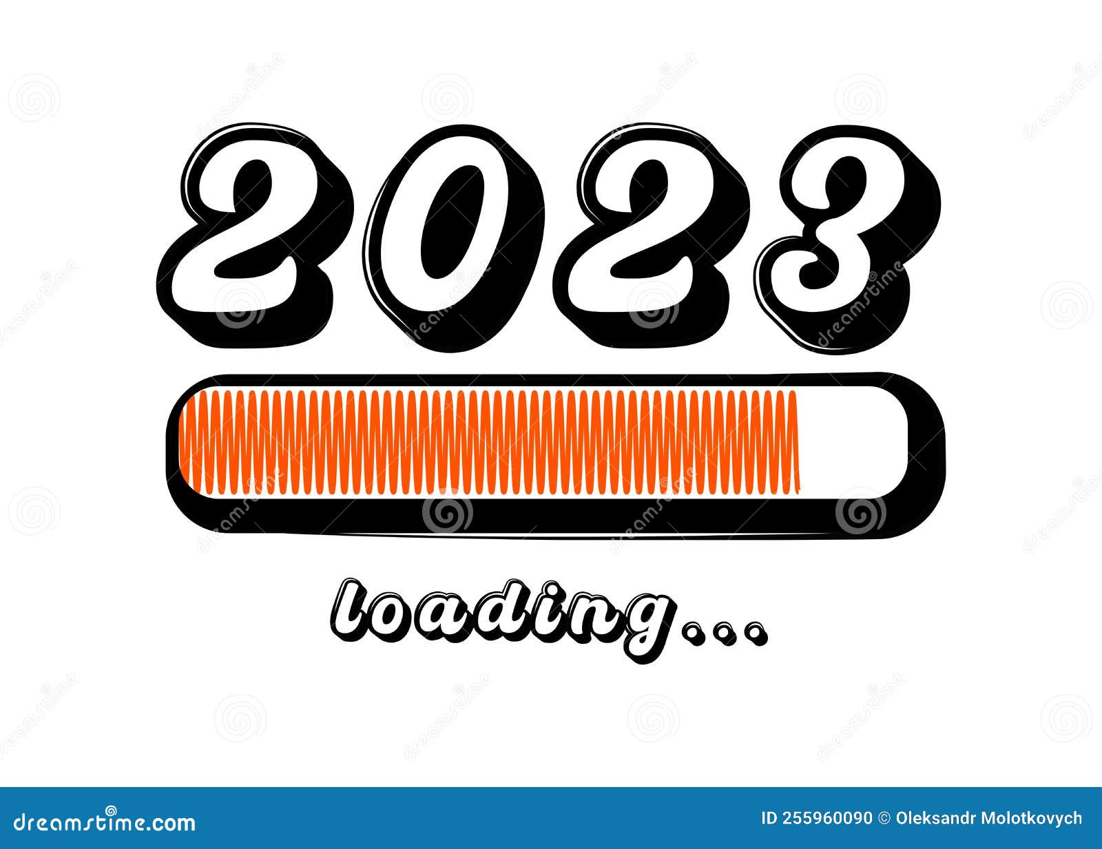 2023 New Year Loading Bar. New Year S Eve Design with Progress Bar ...