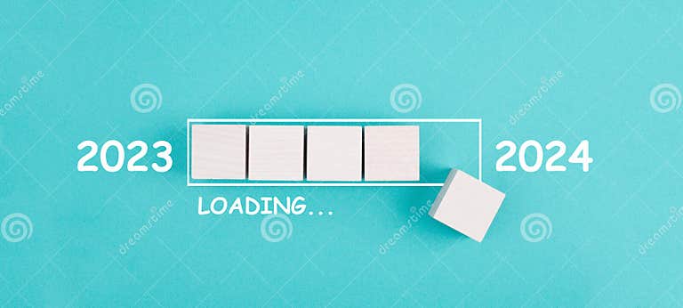 New Year 2024 is Loading, Calendar Date, End of the Year Stock Image ...