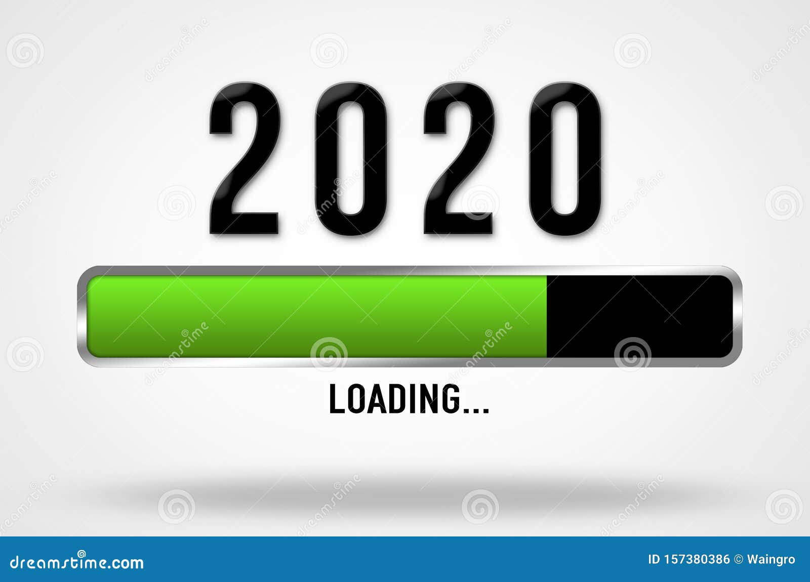 New Year 2020 Loading Process Bar Stock Illustration - Illustration of ...