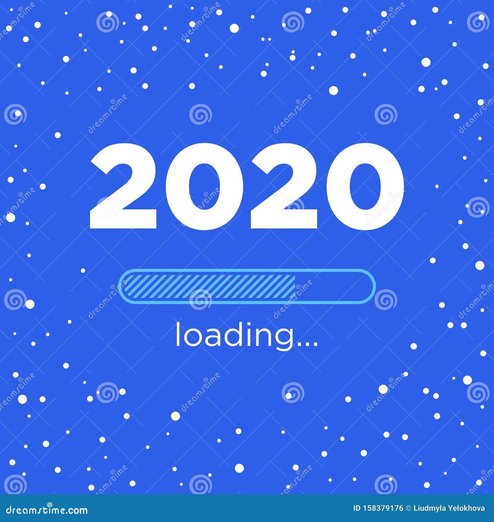 2020 New Year Loading Progress Bar Stock Illustration - Illustration of ...