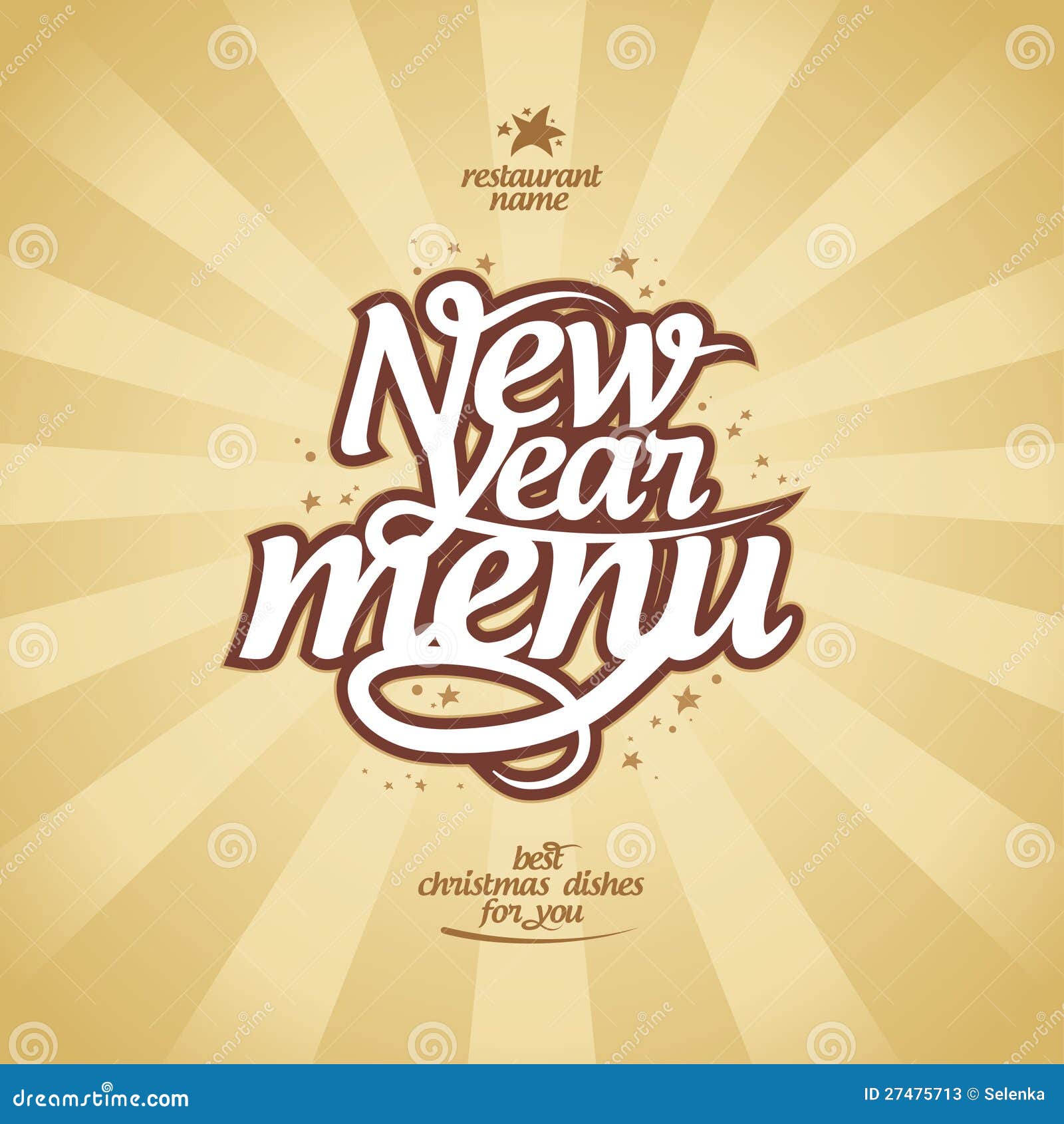 New Year menu. stock vector. Illustration of fast, fastfood - 27475713
