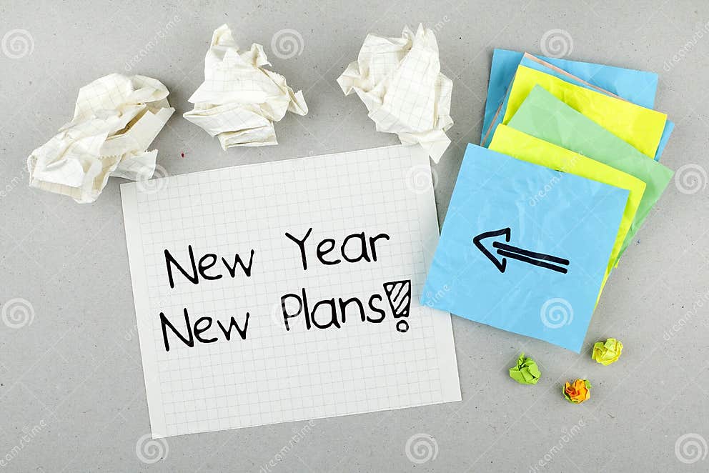 New Year New Plans Concept stock image. Image of cork - 48980937