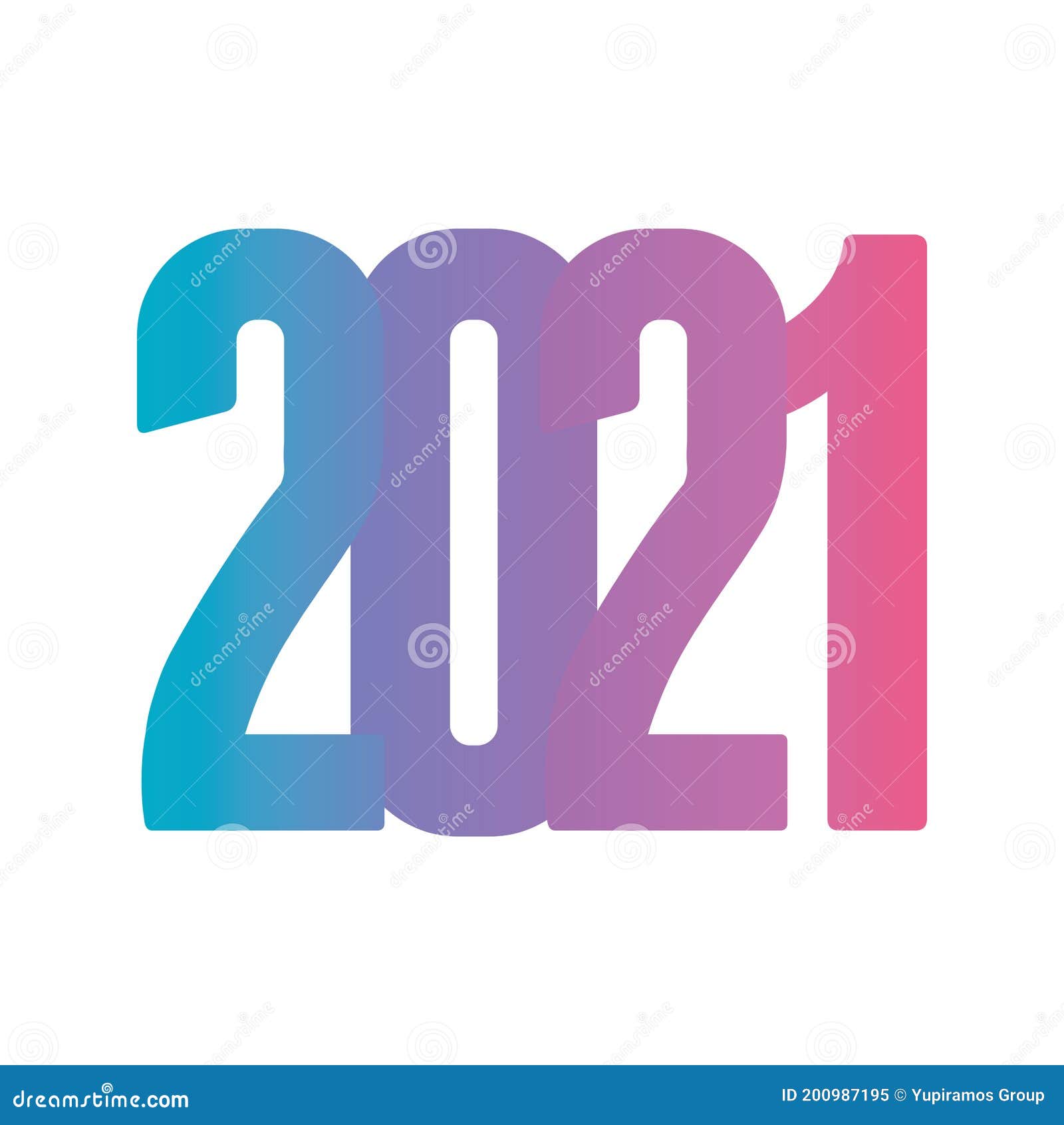 2021 New Year, Number Colour Decoration Type Stock Vector ...