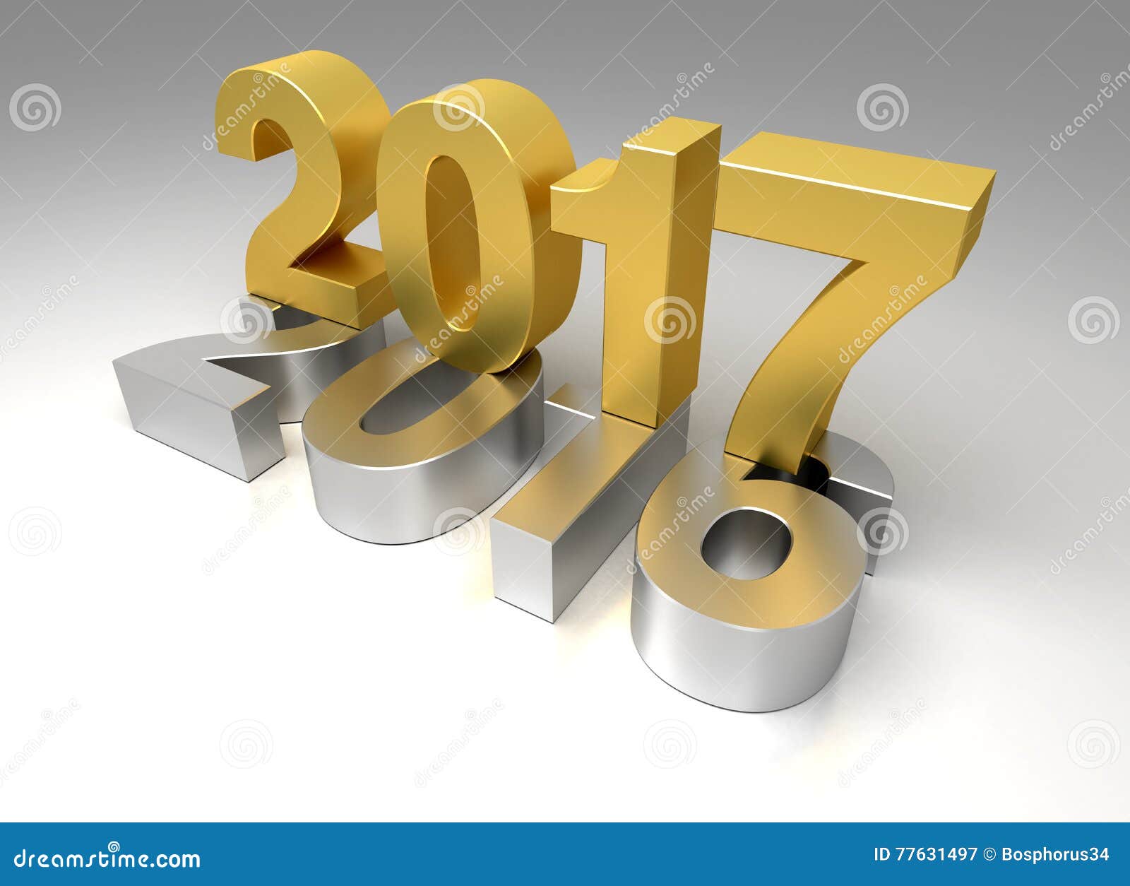 New Year 2017 and old 2016 stock illustration. Illustration of ...