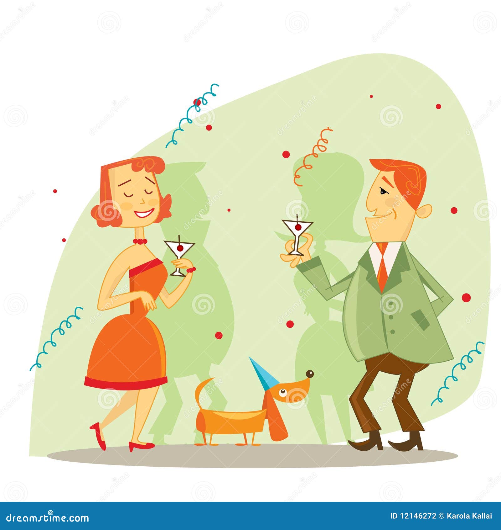 New Year party stock vector. Illustration of party, confetti - 12146272