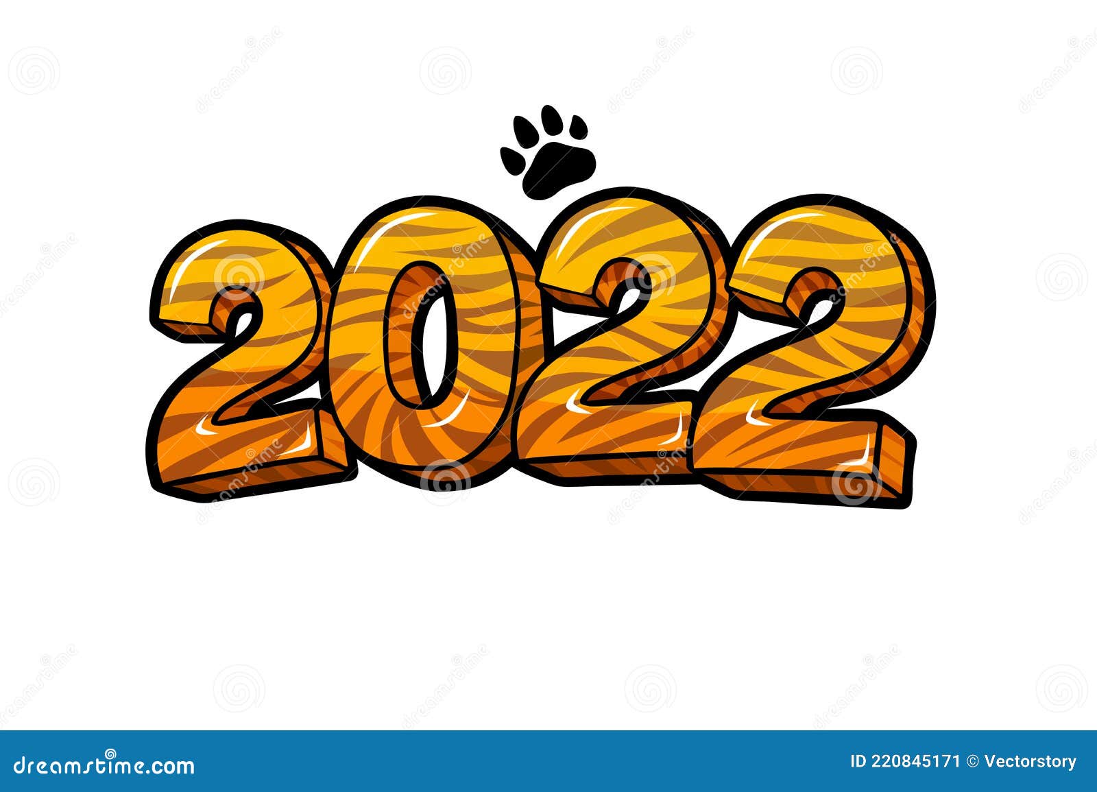 New Year Party Card. Numbers 2022. Flat Design Stock Vector ...