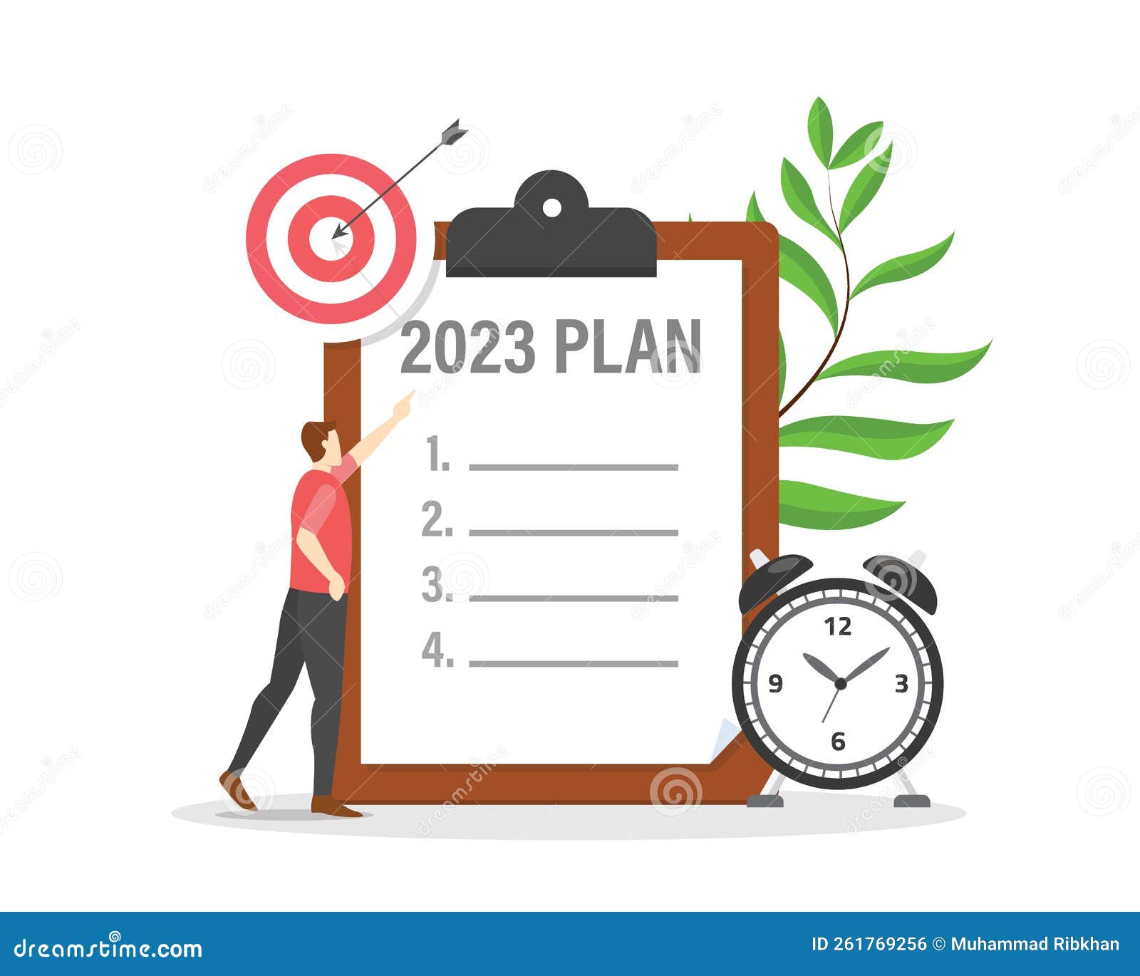 New Year Plan with Checklist Goals Target for 2023 Years with Modern ...