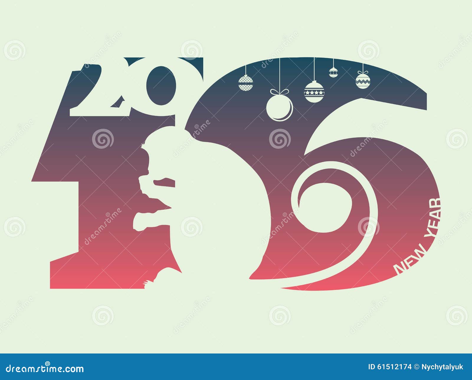 New Year Poster. 2016 Year of the Monkey Stock Vector - Illustration of ...