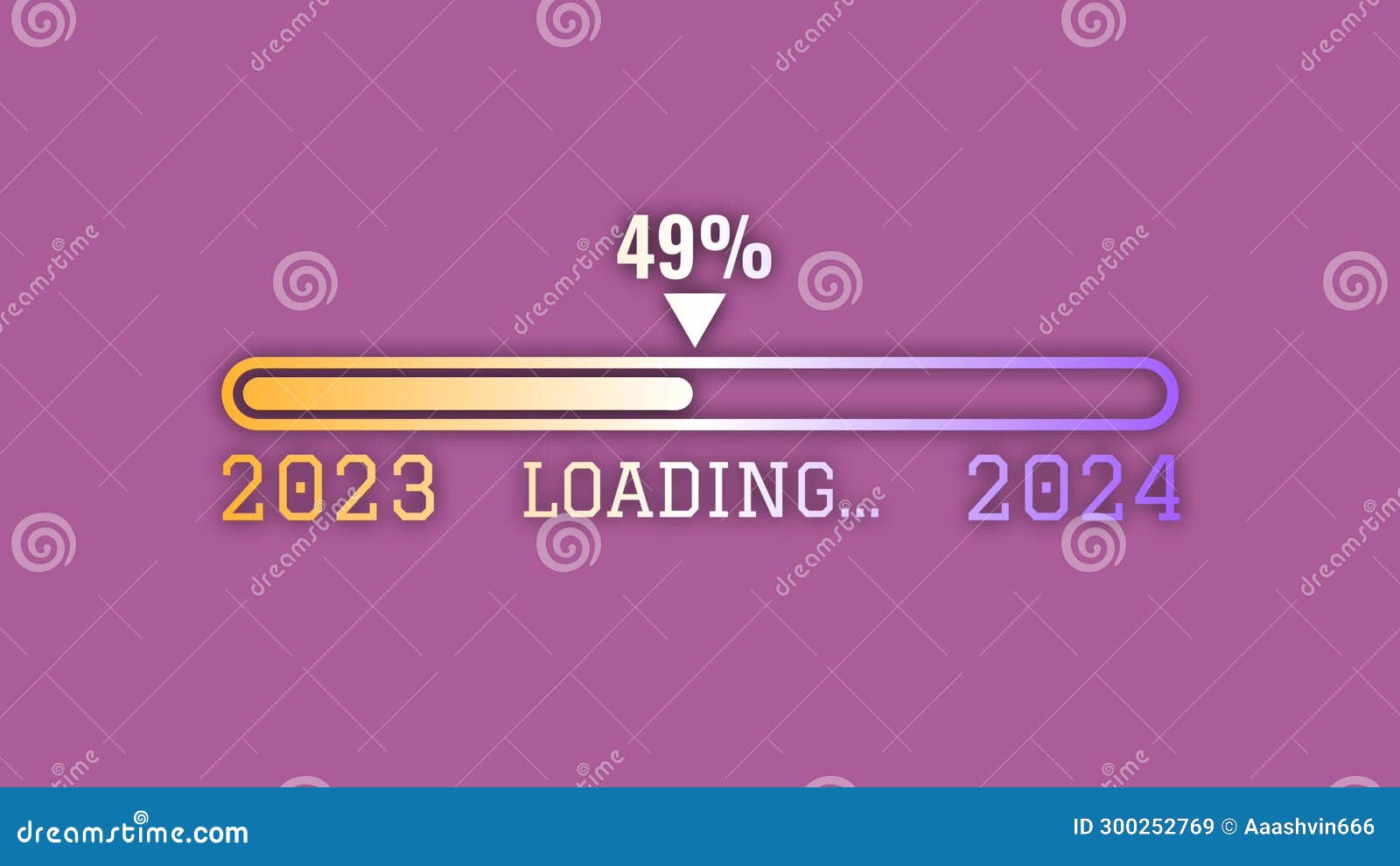 New Year 2024 Progress Bar Animation in Gradient Colour Stock Video - Video of 2024, load: 300252769