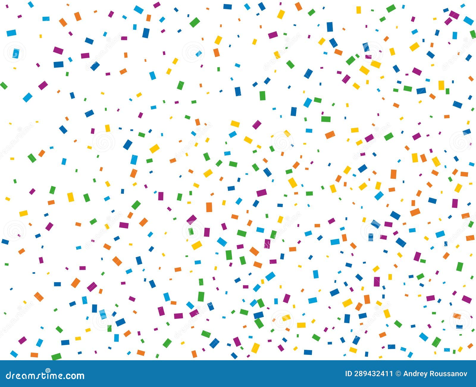 New Year Rectangular Confetti. Light Rainbow Glitter Confetti ...