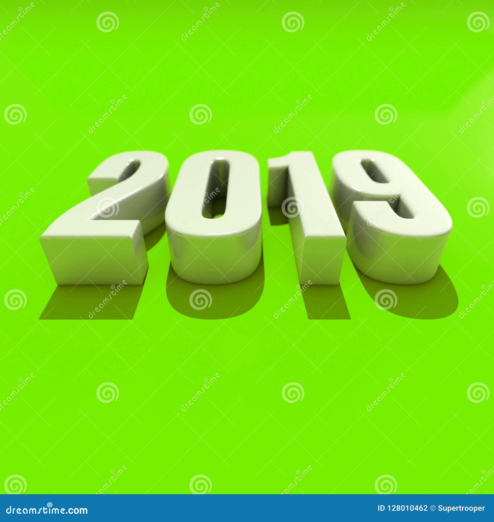 New Year Red 2019 Creative Design Concept 3D Rendered Image Stock ...