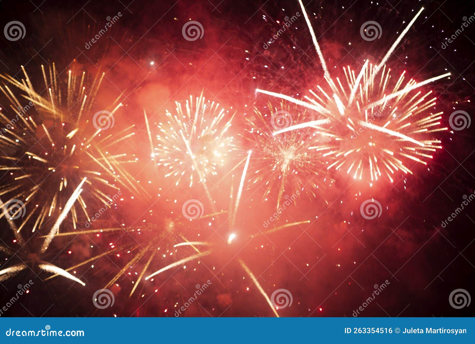 New year red fireworks stock photo. Image of celebrate - 263354516