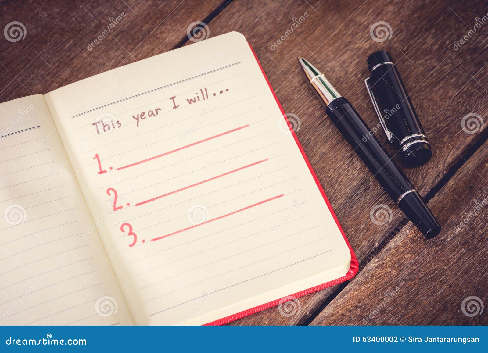 New Year Resolution, Empty List Stock Photo - Image of office ...