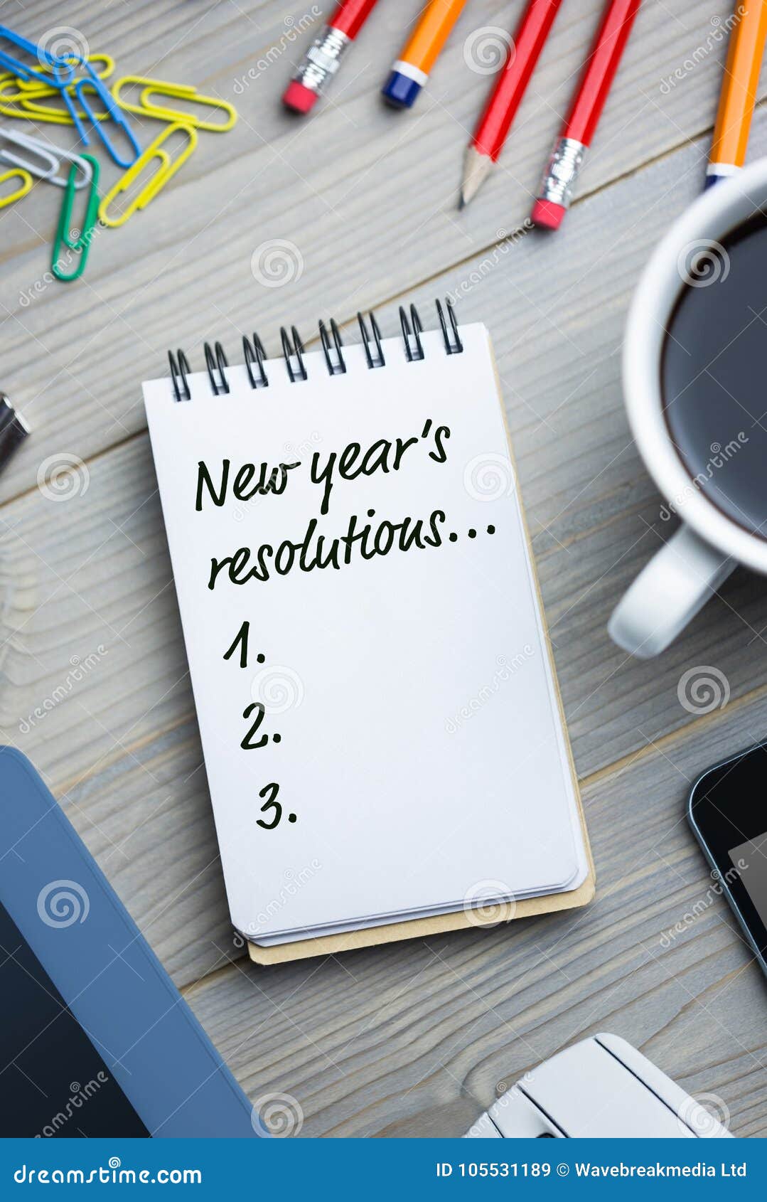 New year resolution list stock image. Image of reminder - 105531189