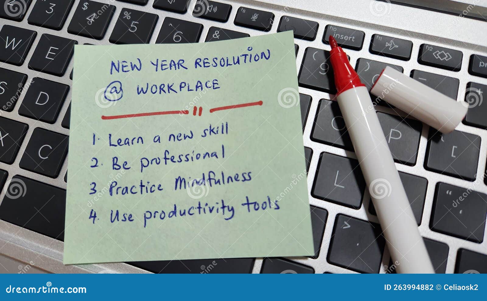 New Year Resolution at Workplace for Employees Stock Photo - Image of ...