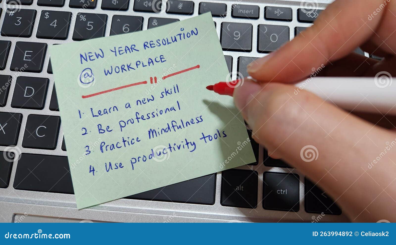 New Year Resolution at Workplace for Employees Stock Photo - Image of ...