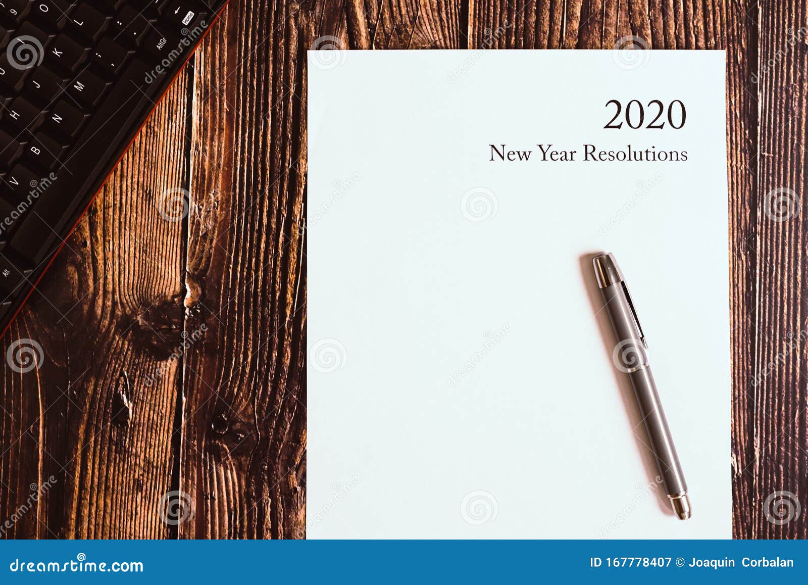 2020 New Year Resolutions Written on a Blank Sheet Stock Image - Image ...
