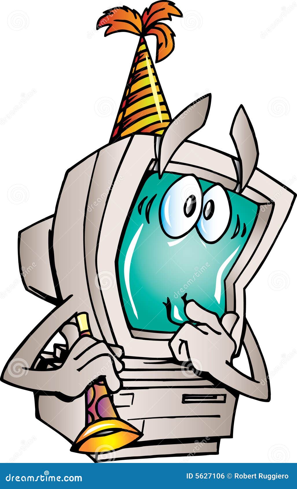 New Year s Computer stock vector. Illustration of year - 5627106