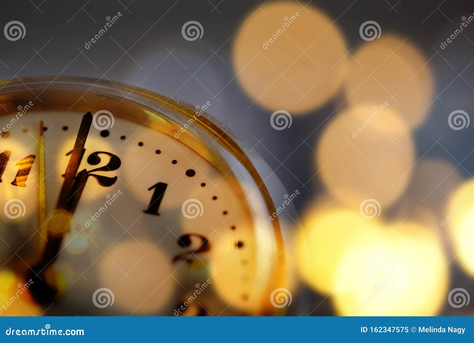 New Year& X27;s at Midnight - Clock at Twelve O& X27;clock with Holiday ...