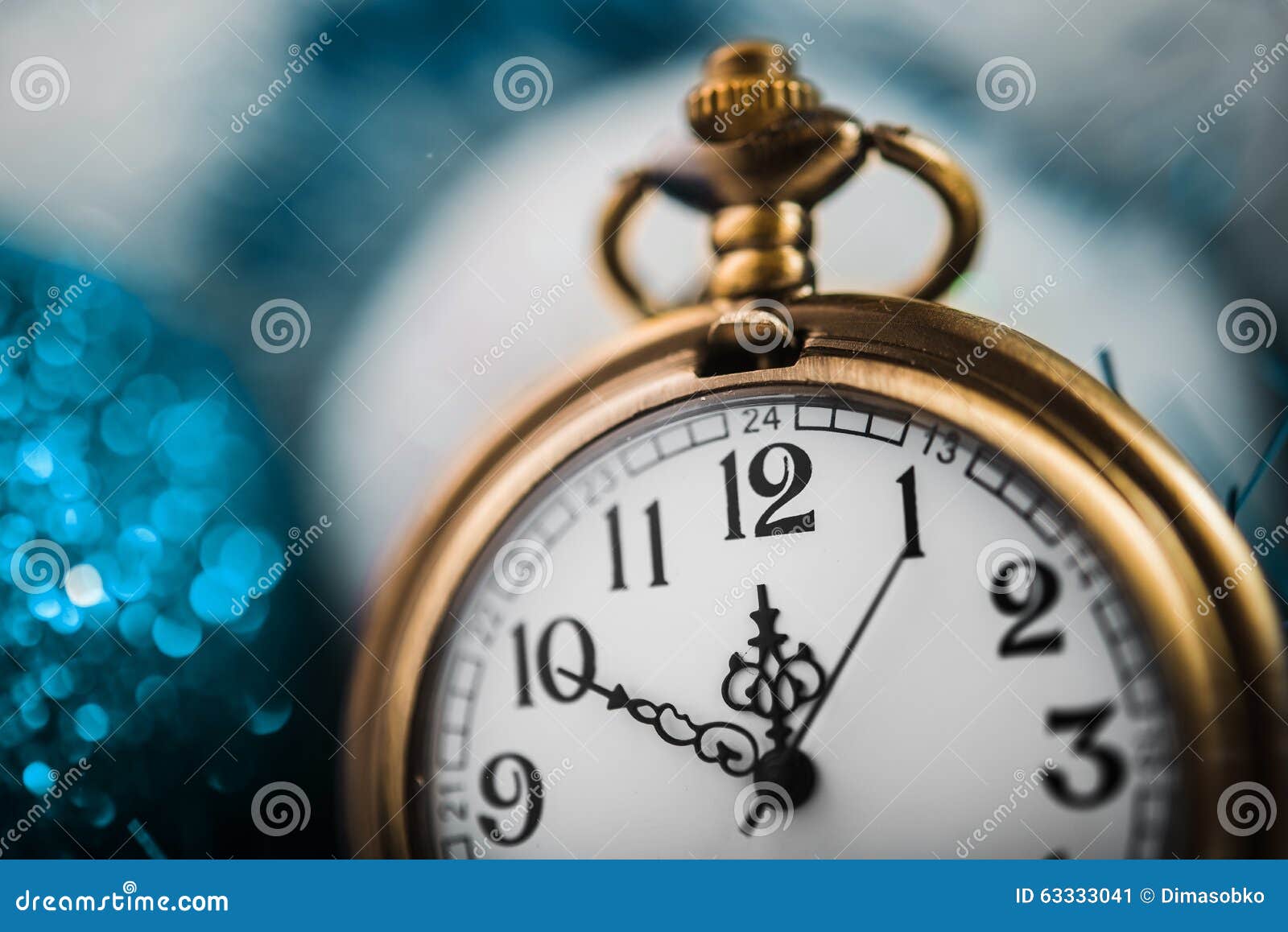 New Year s at midnight stock image. Image of hour, bokeh - 63333041