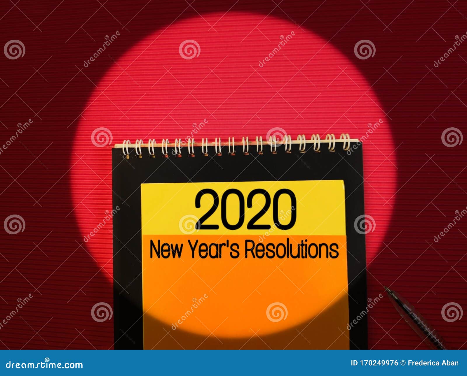 2020 New Year S Resolutions Text on Notepaper in Spotlight Background ...