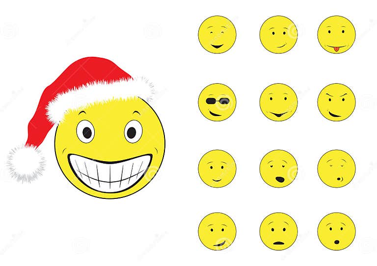 New Year s smileys stock vector. Illustration of cartoon - 12139574