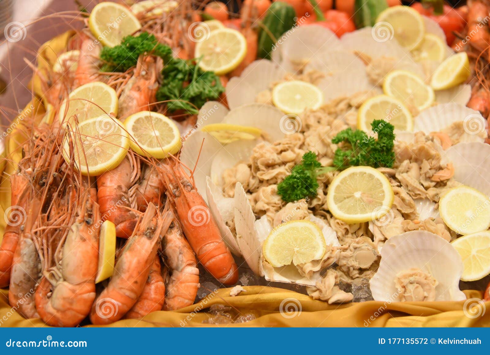 Seafood buffet. stock photo. Image of year, king, expensive - 177135572