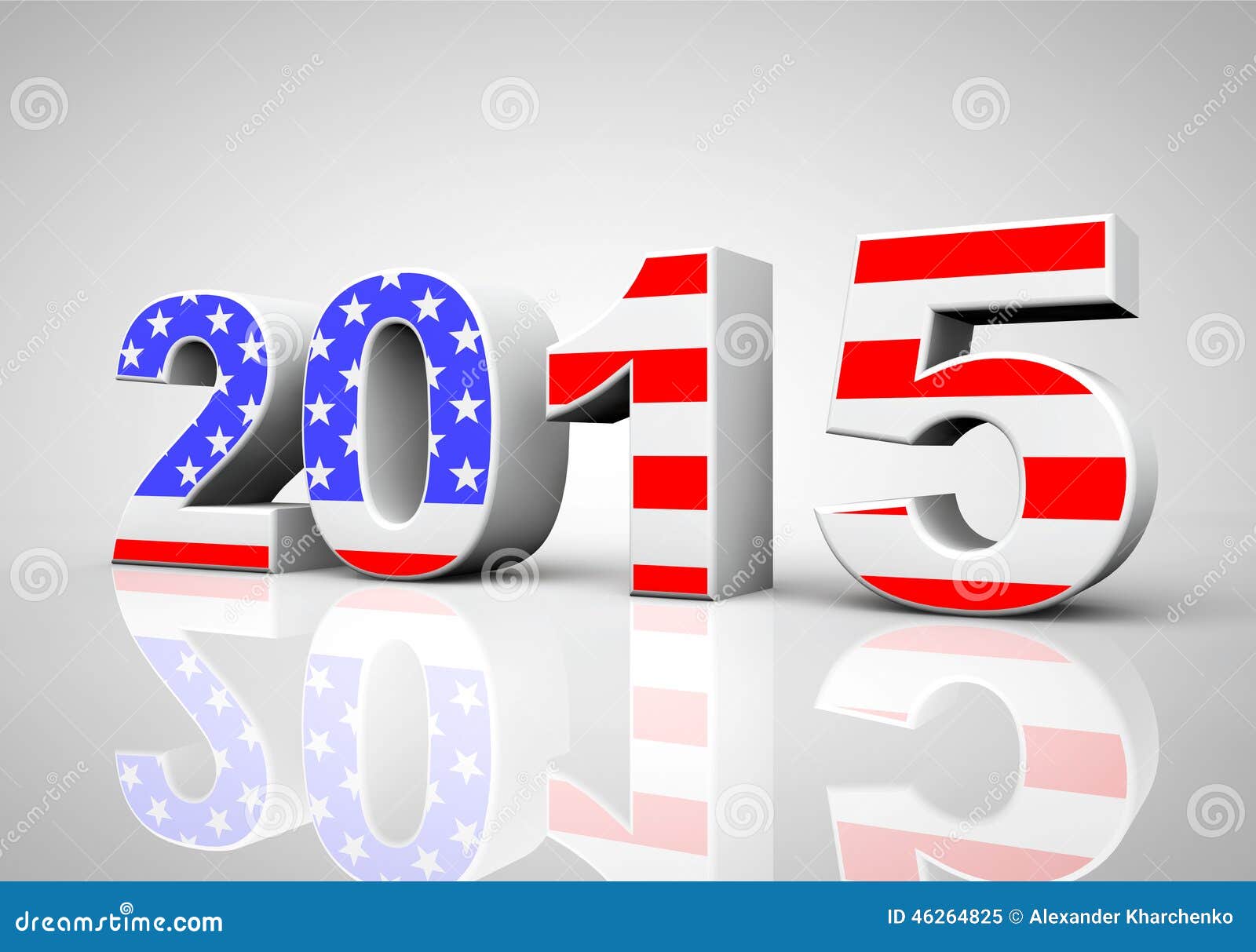 New Year 2015 Sign As USA Flag Stock Illustration - Illustration of ...