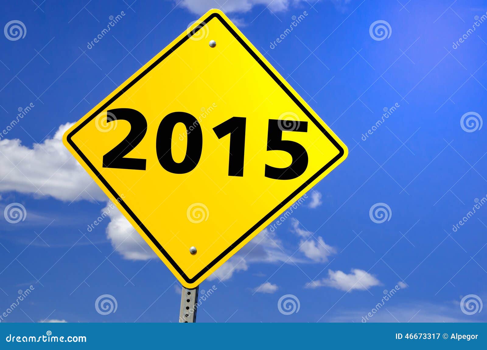 New Year 2015 Sign stock image. Image of metal, direction - 46673317
