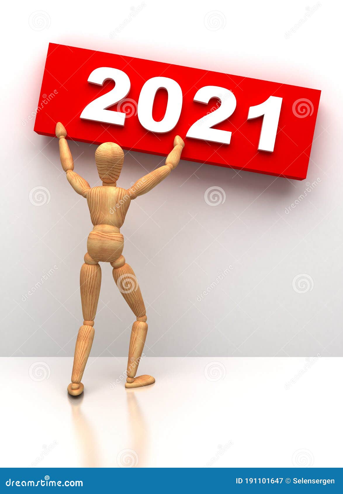New Year 2021 sign stock illustration. Illustration of rendering ...