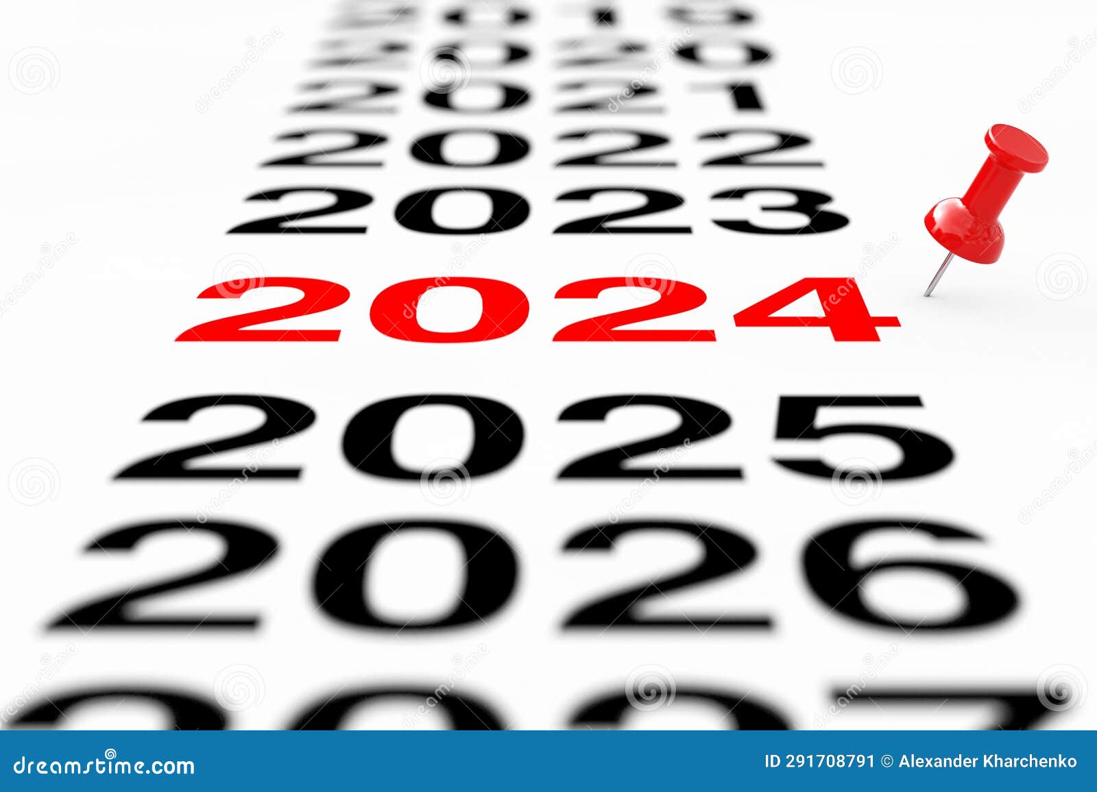 New 2024 Year Concept. Sand Falling In Hourglass Taking The Shape From ...