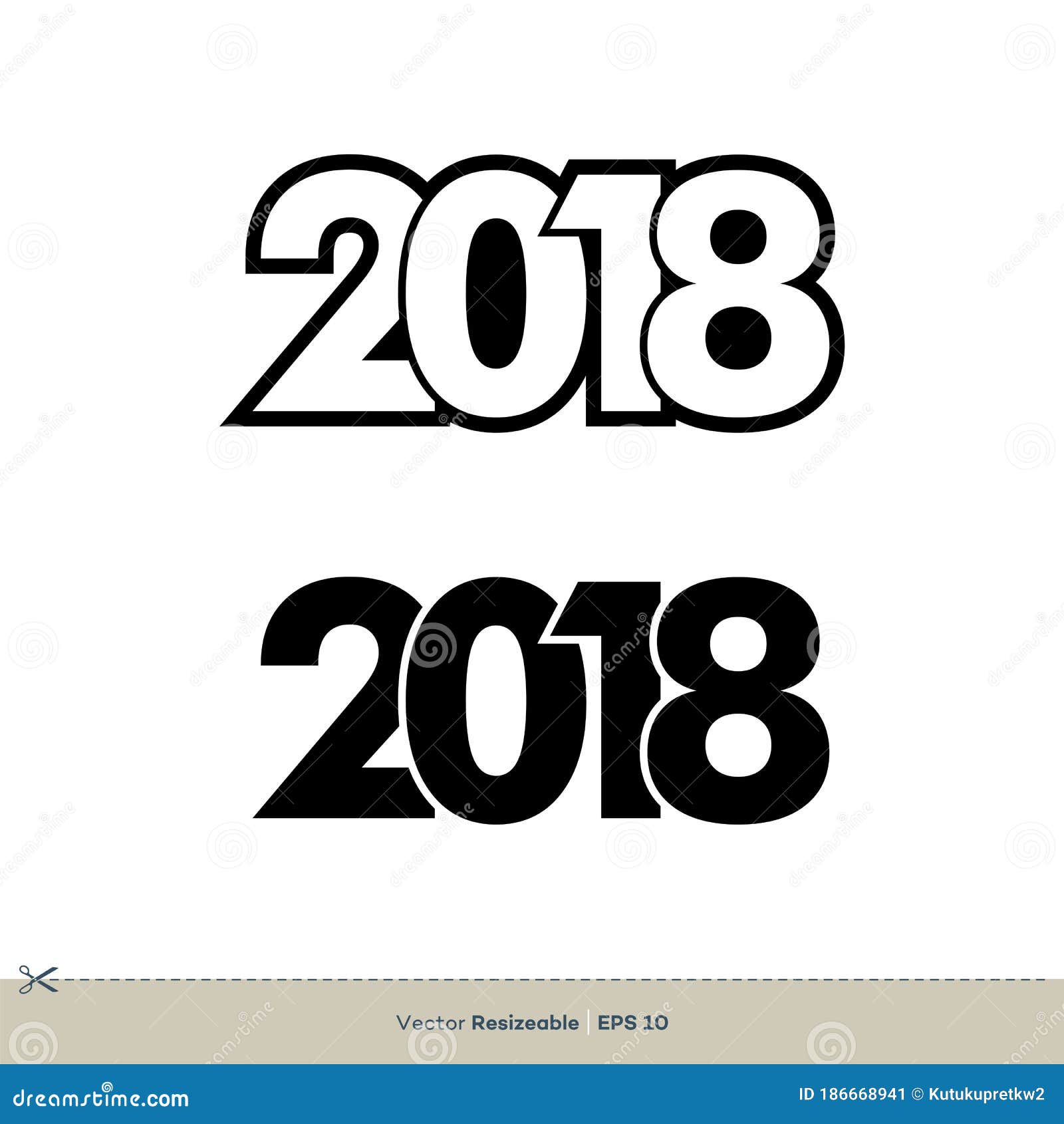 New Year 2018 Sign Vector Template Illustration Design. Vector EPS 10 ...