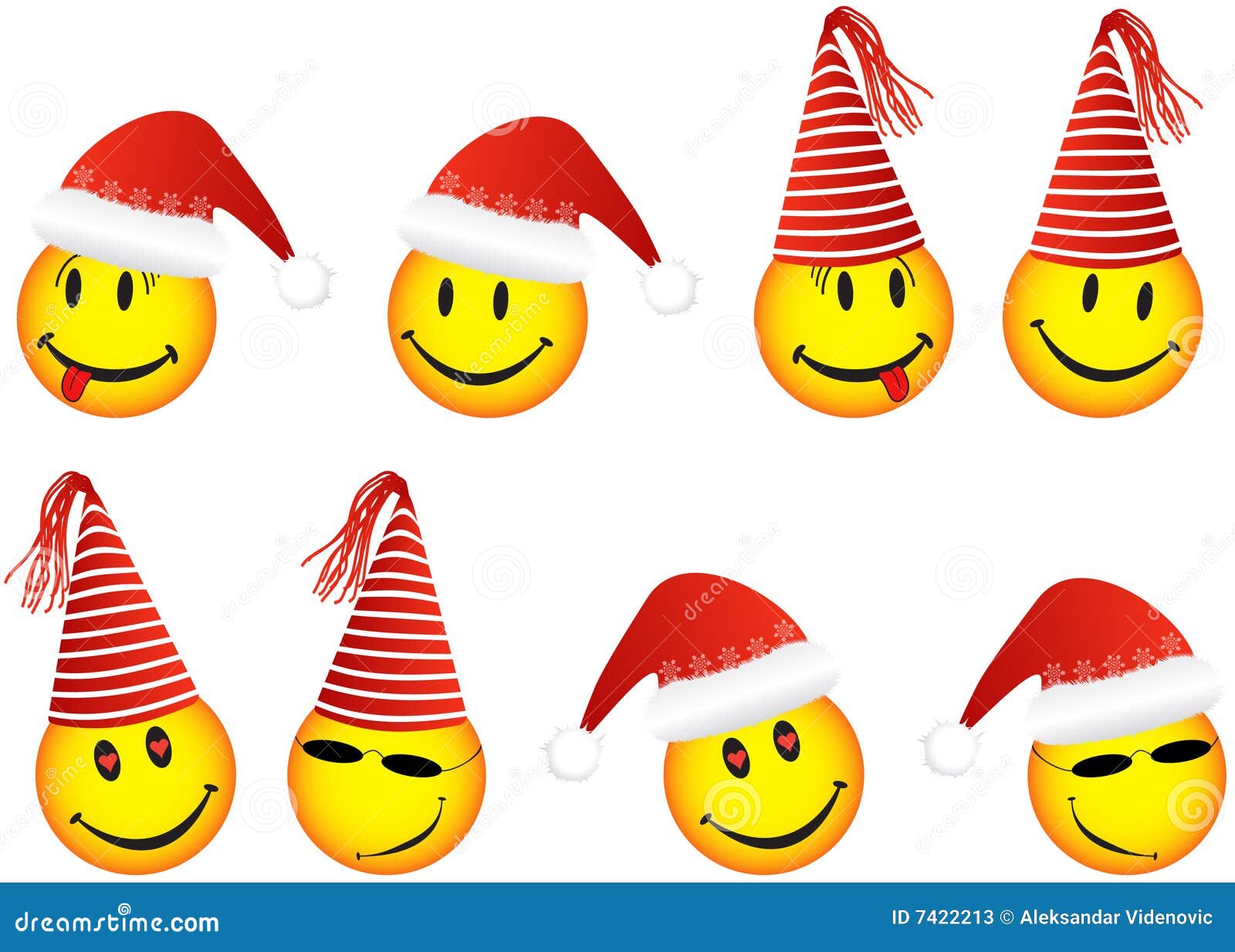 New Year smiles stock vector. Illustration of concept - 7422213