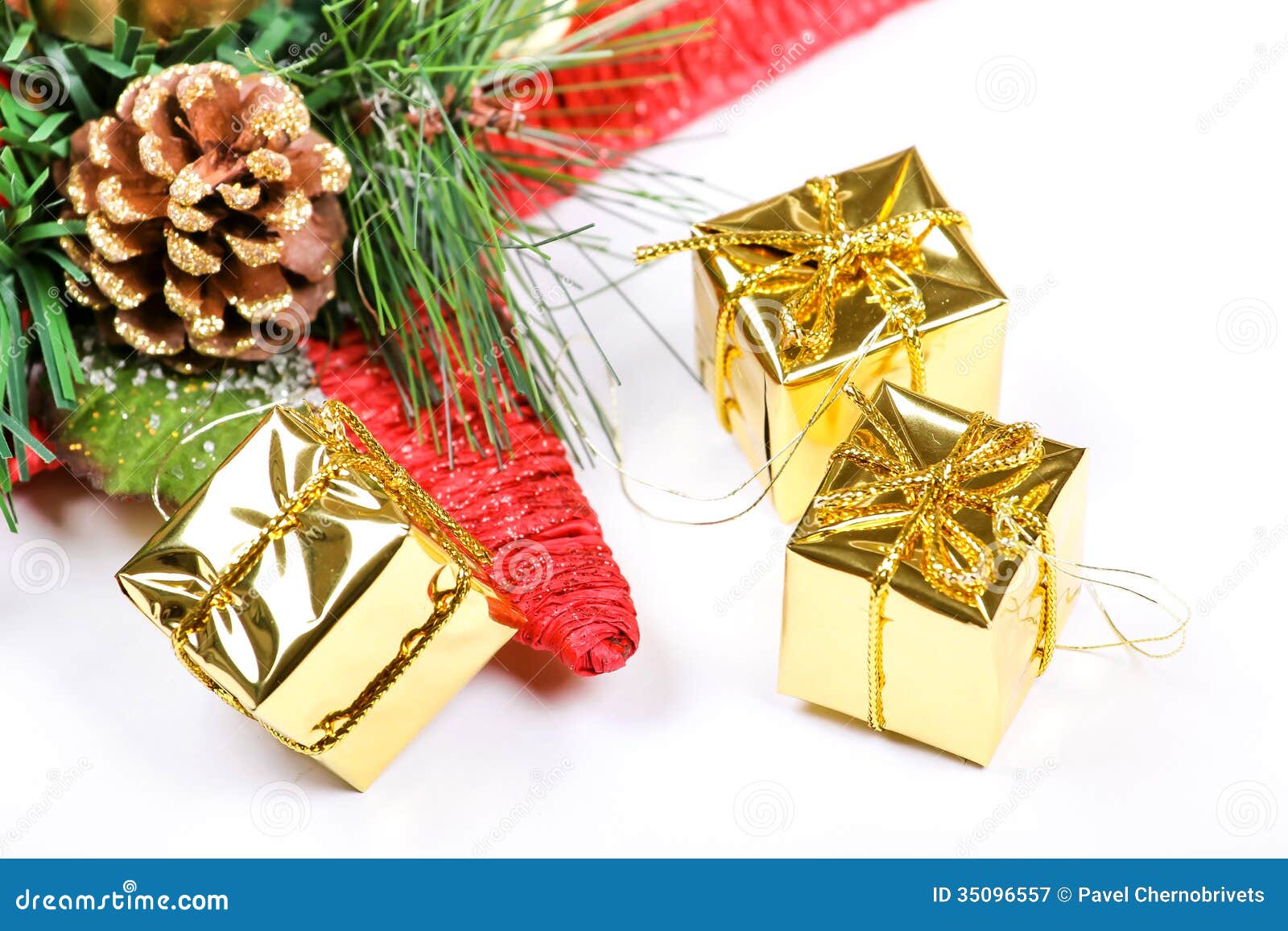 New Year Star and Present Boxes Stock Image - Image of gift, firtree ...