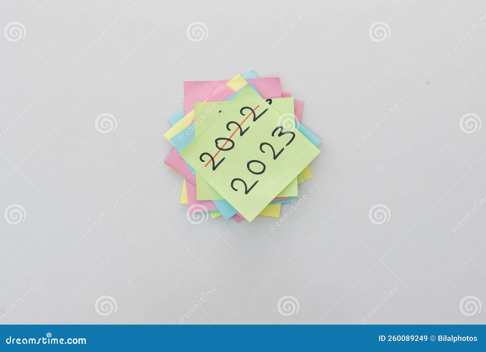 New Year 2023 Start and 2022 Finished Concept Hand Written on a Sticky ...