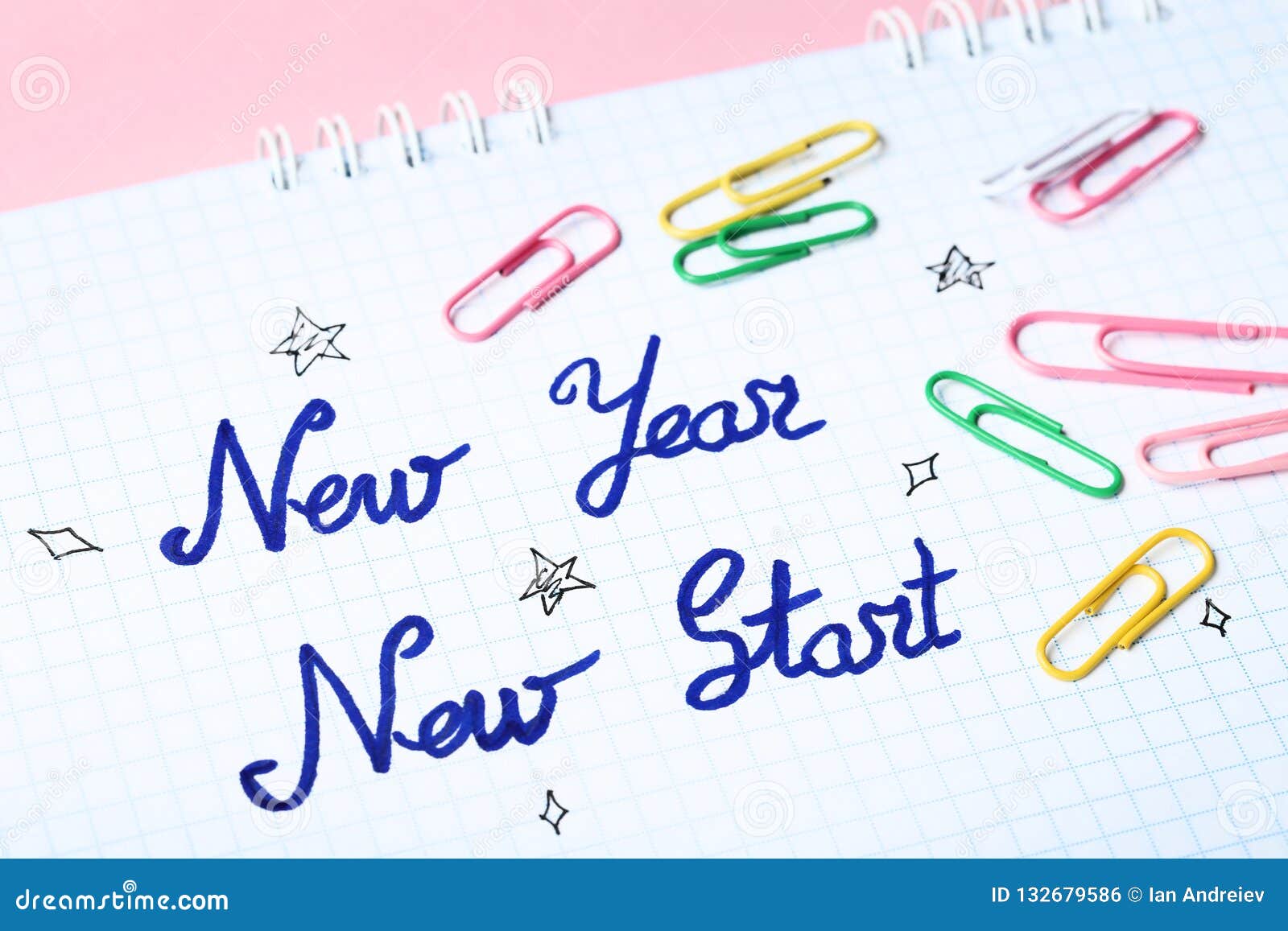 New year new start stock photo. Image of future, notebook - 132679586