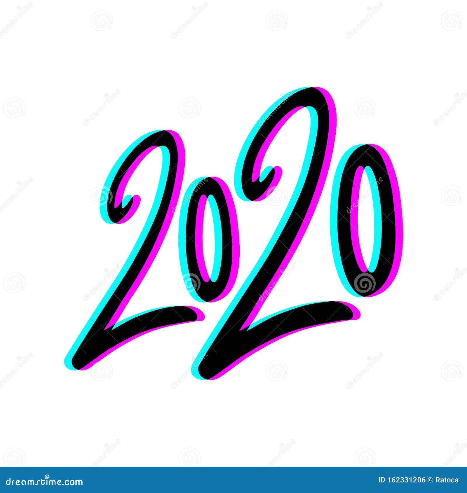 New year 2020 symbol stock vector. Illustration of design - 162331206