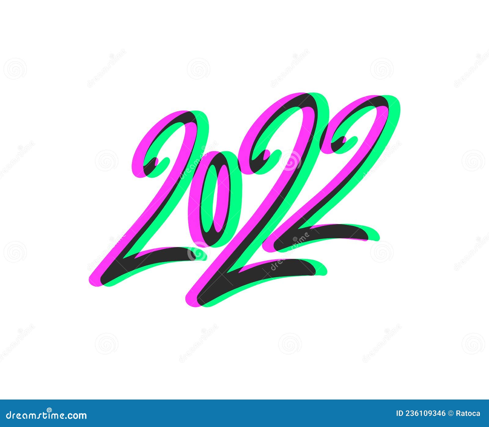 New year 2022 symbol stock vector. Illustration of year - 236109346