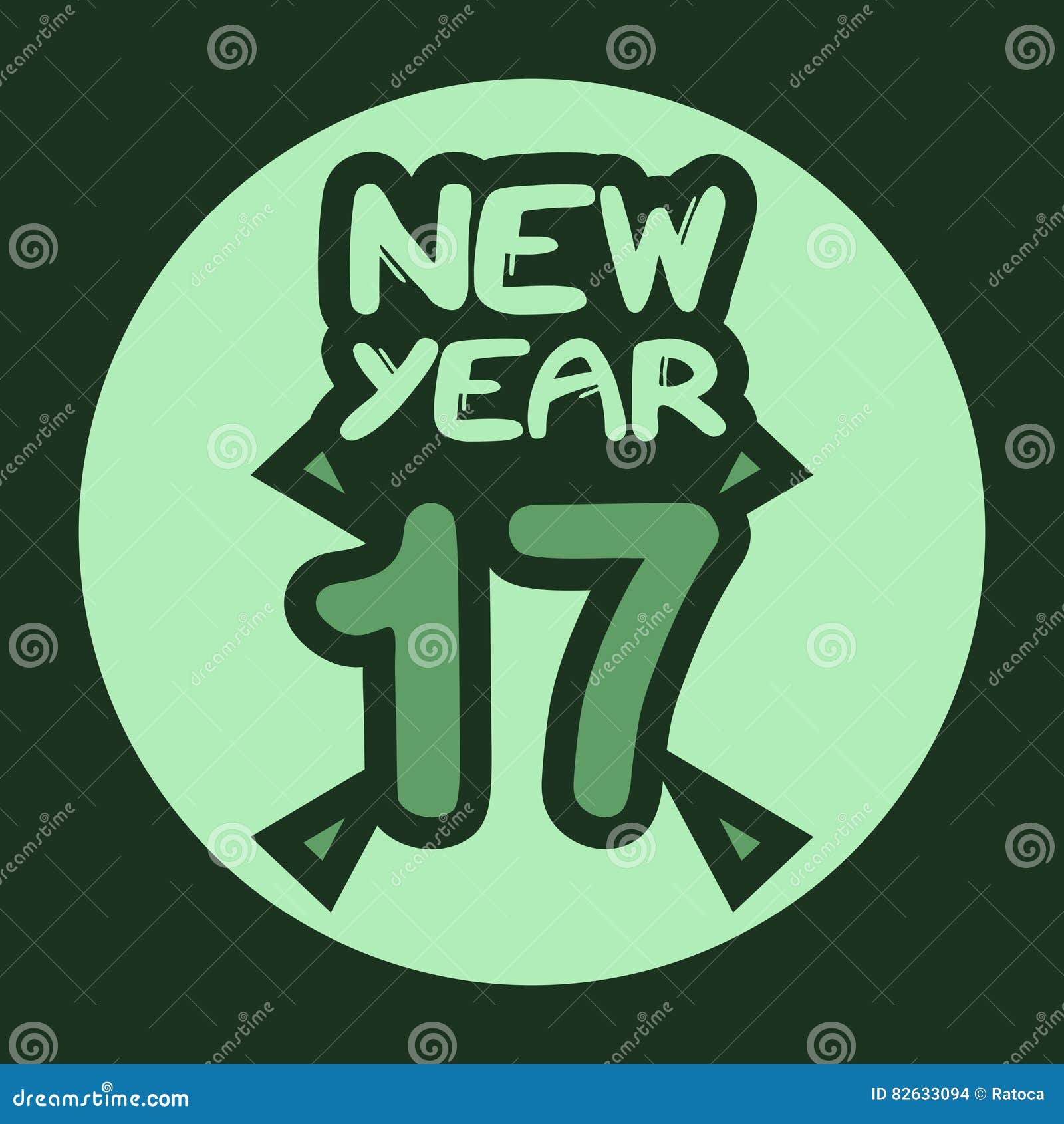 2017 new year symbol stock vector. Illustration of party - 82633094