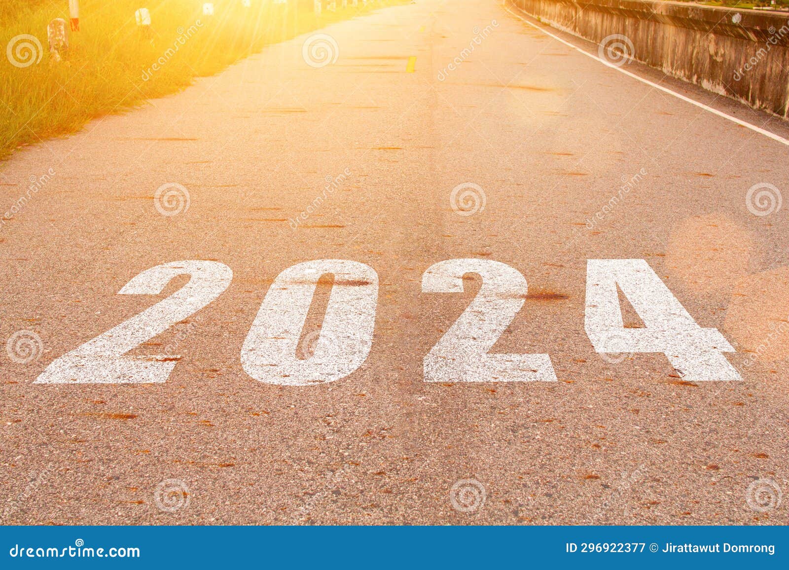 New Year 2024. Text of 2024 Has Written on the Ground Stock Image ...