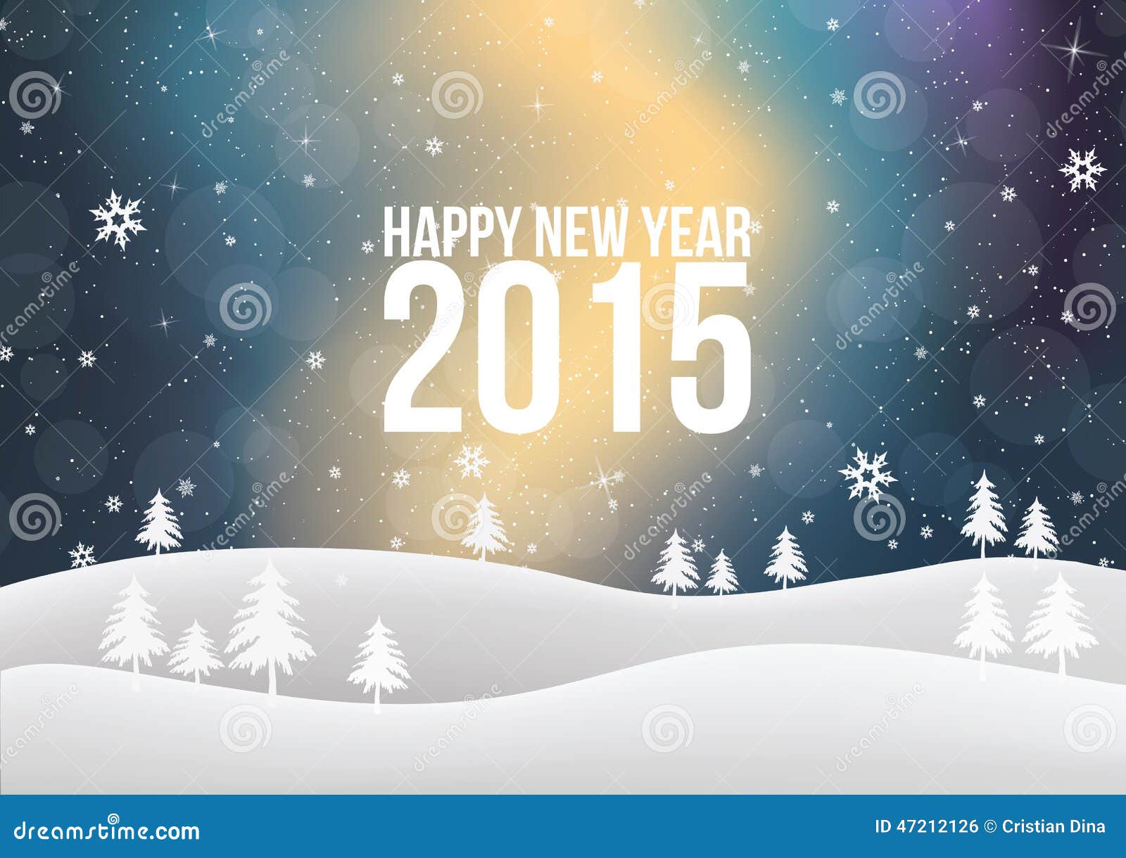 New Year 2015 Text Lights Effect Stock Illustration - Illustration of ...