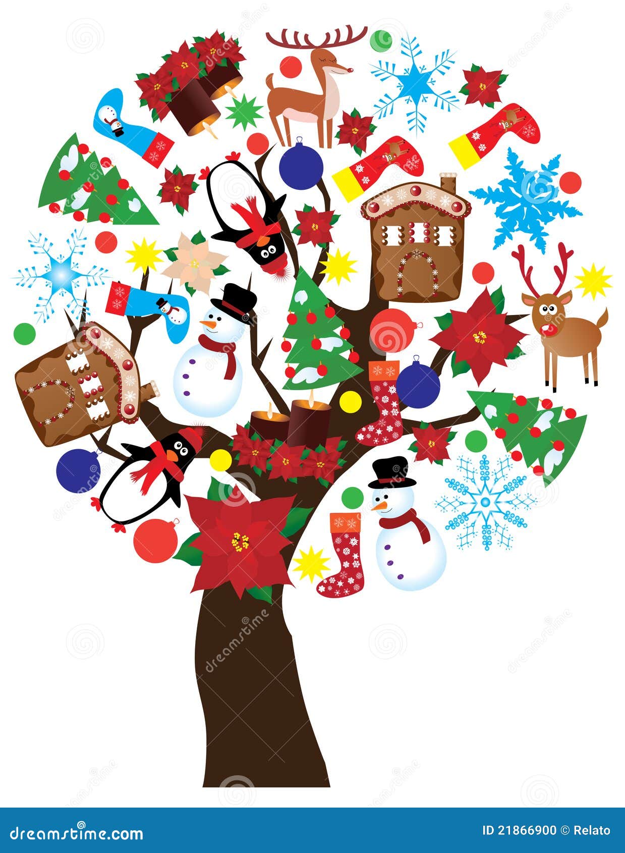 New year tree stock vector. Illustration of celebration - 21866900