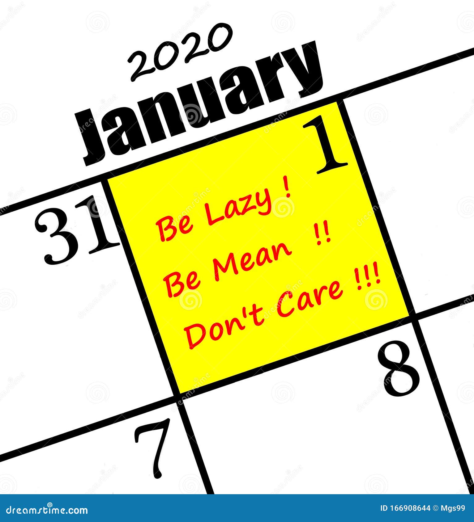 2020 New Years Bad Resolutions Stock Illustration - Illustration of ...