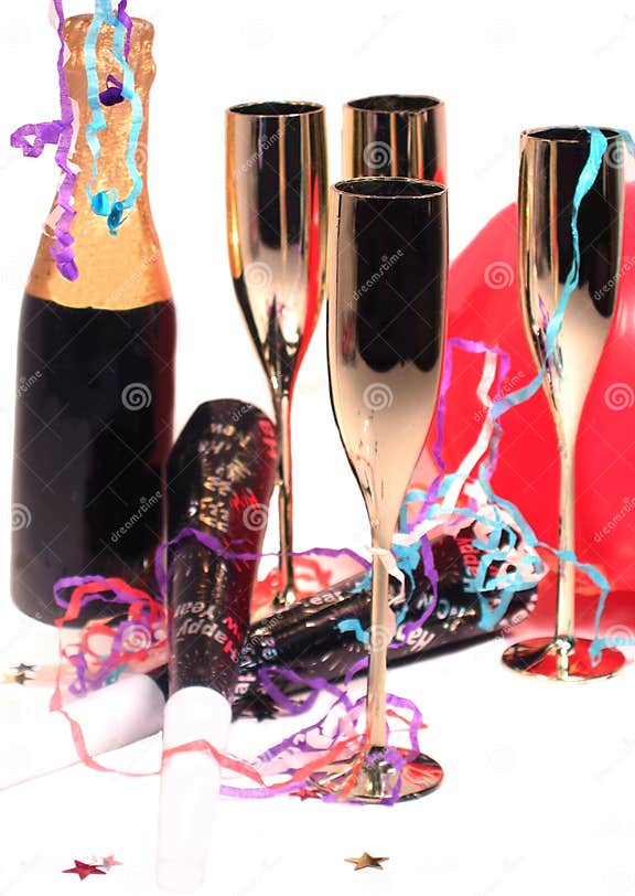 New Years Eve stock photo. Image of confetti, drinks, flutes - 322560