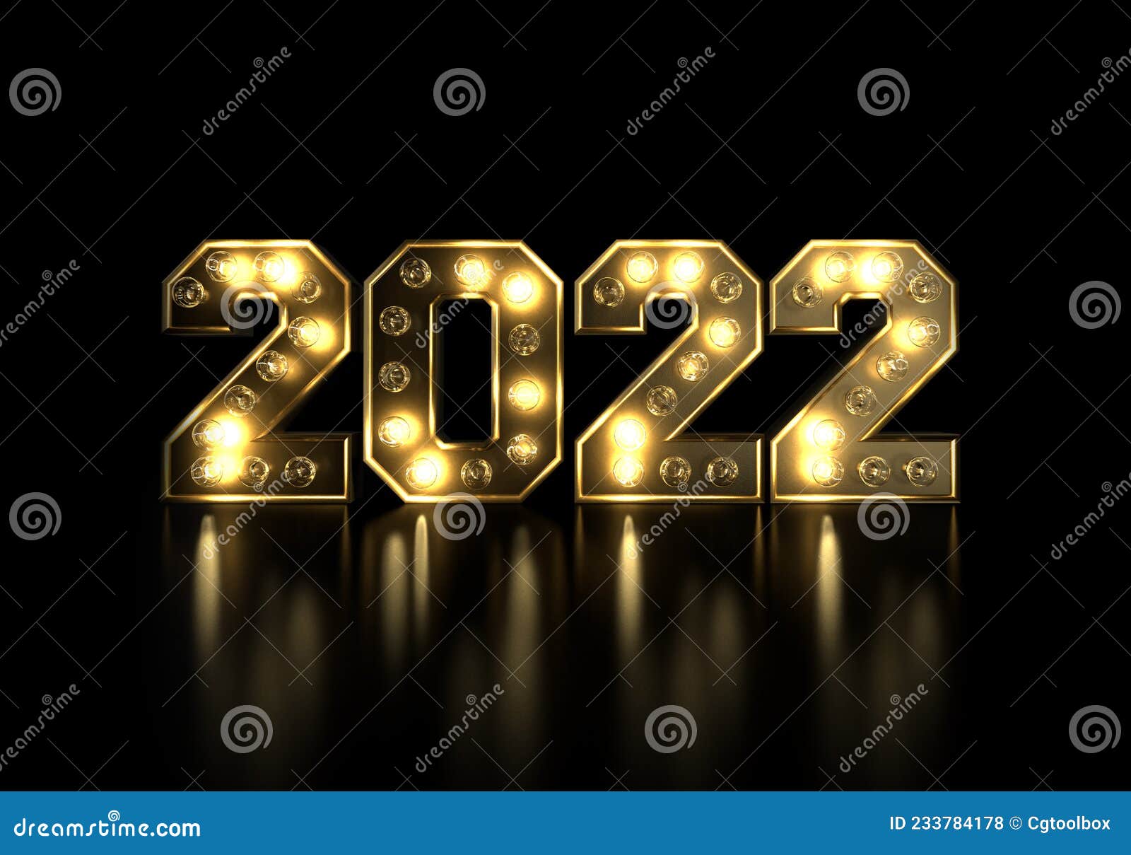 New Years Eve 2022 Numbers with Blinking Lights Stock Photo - Image of ...
